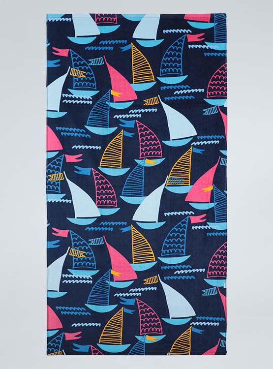 Ripley - TOALLA PLAYA RIPLEY HOME VELOUR ALGODÓN MULTICOLOR 150X75 CM