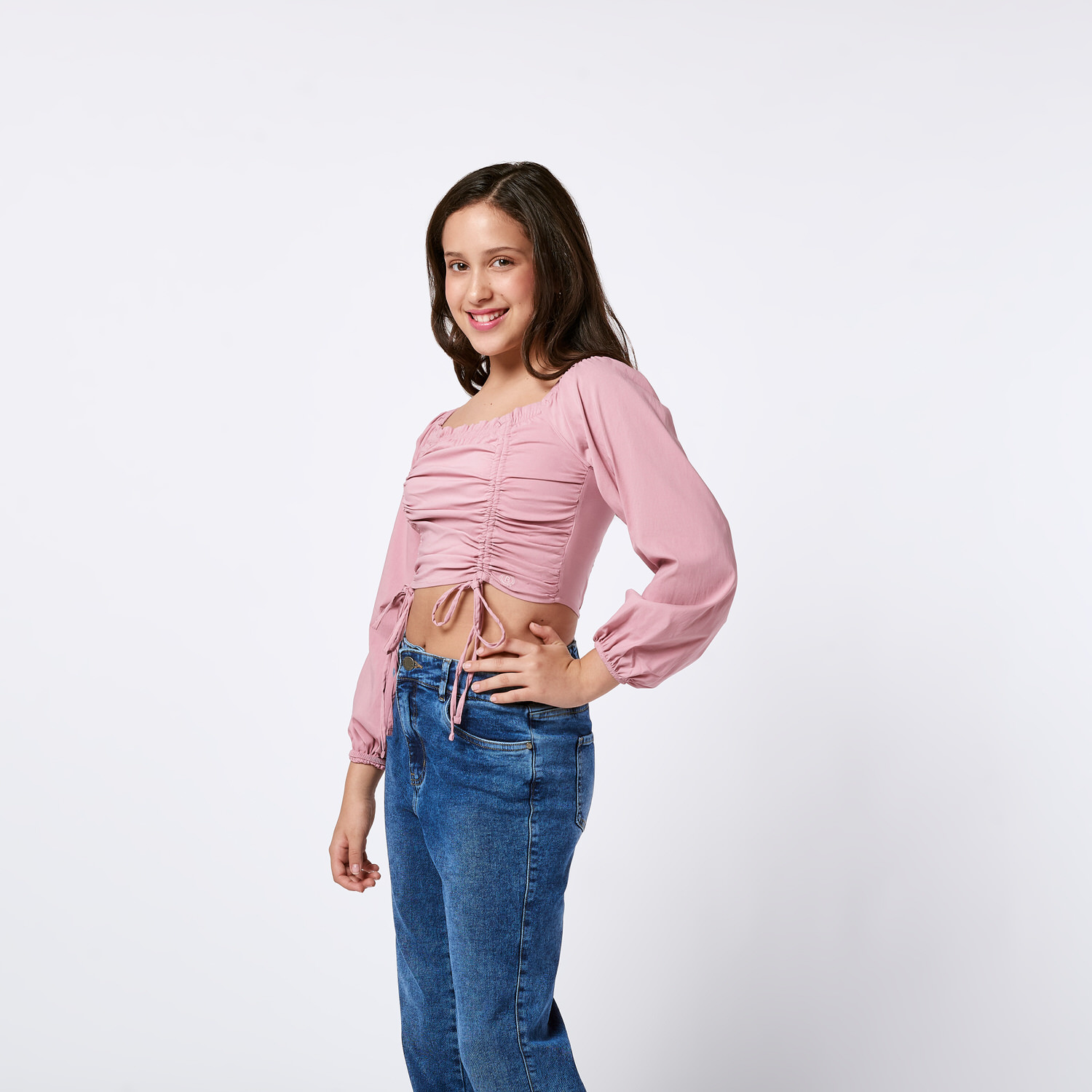 Ripley - BLUSA MANGA LARGA NIÑA BLUES BY MILK ROSADO GENESIS