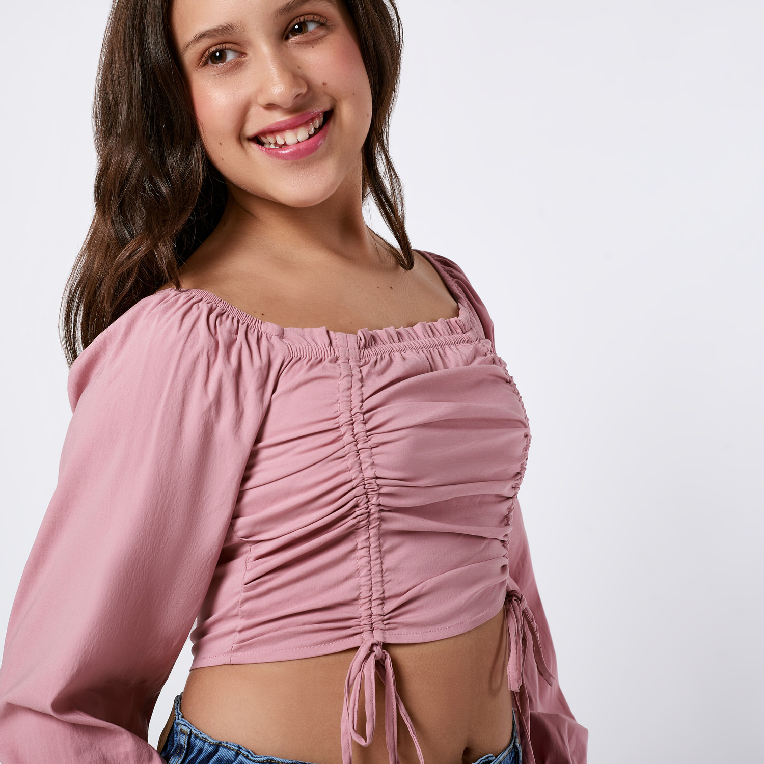 Ripley - BLUSA MANGA LARGA NIÑA BLUES BY MILK ROSADO GENESIS