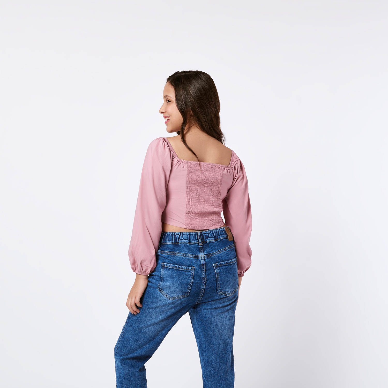 Ripley - BLUSA MANGA LARGA NIÑA BLUES BY MILK ROSADO GENESIS